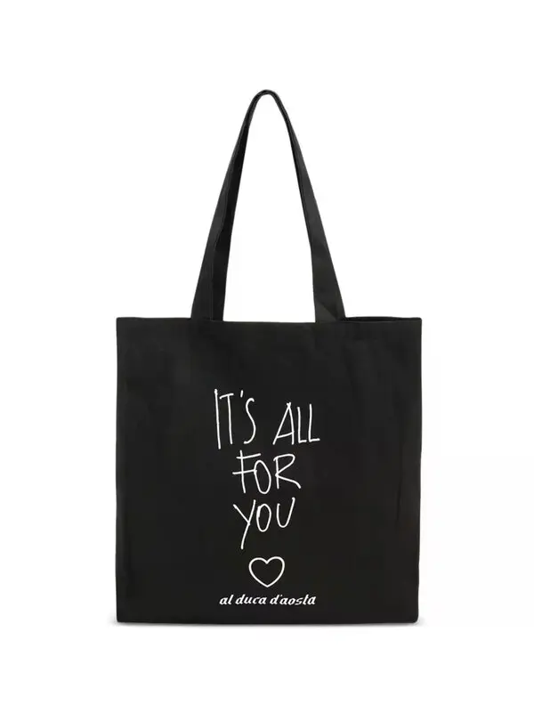 AL DUCA D’AOSTA 1902 Slogan-print Tote Bag