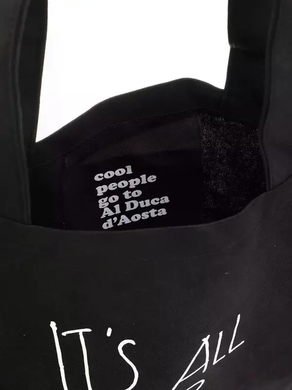 AL DUCA D’AOSTA 1902 Slogan-print Tote Bag