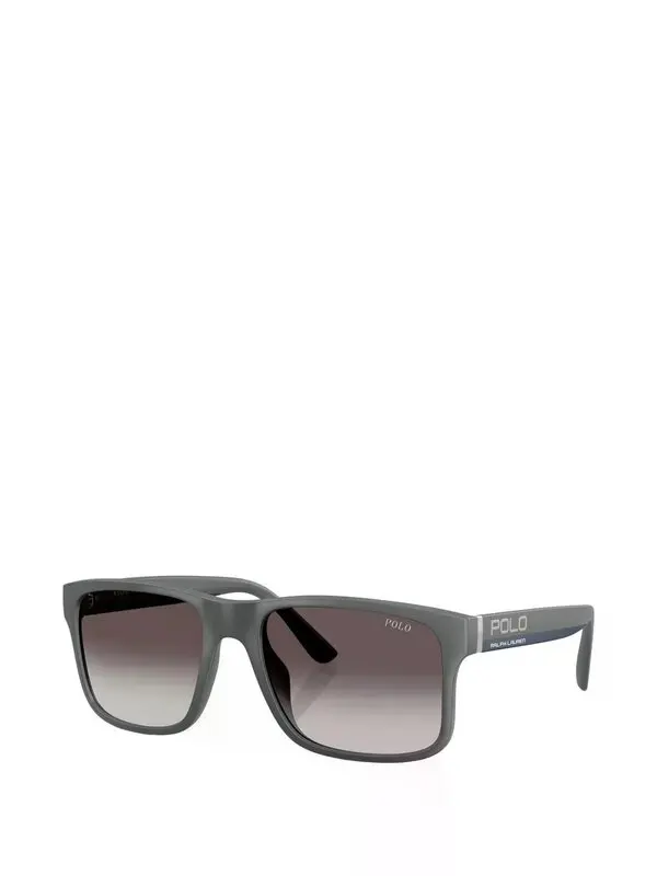 POLO RALPH LAUREN EYEWEAR Matte-finish Rectangle-frame Sunglasses
