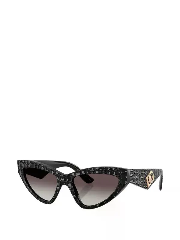 Dolce & Gabbana Texture Logo Sunglasses - Black
