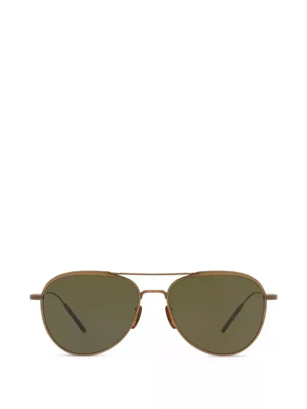 Oliver Spencer Tk-3 Pilot-frame Sunglasses - Brown