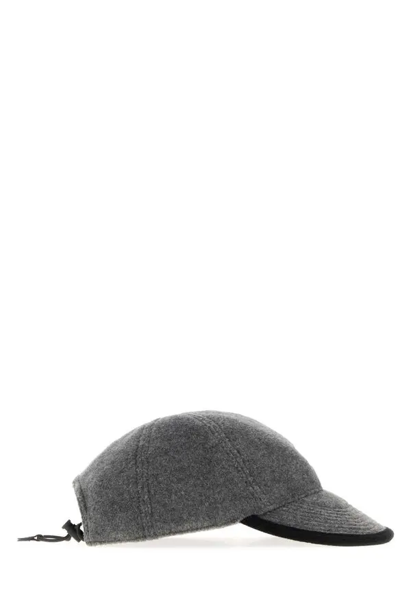 Miu Miu Flannel Baseball Cap - Gray