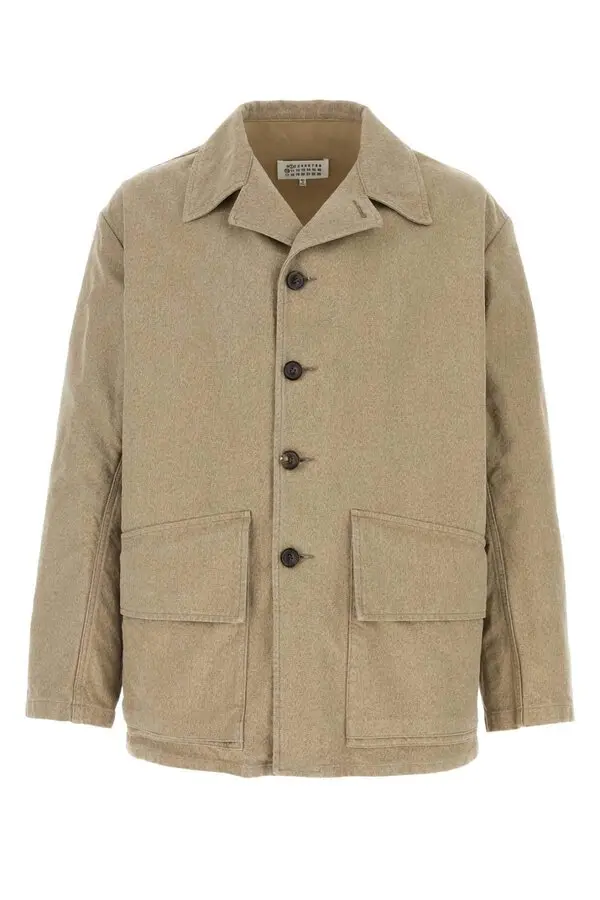 MAISON MARGIELA Melange Cappuccino Cotton Blazer