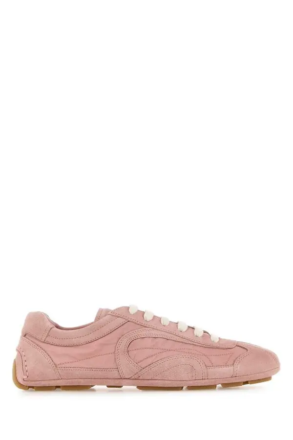 Prada Suede And Re-nylon Montecarlo Re-edition 2005 Sneakers - Pink