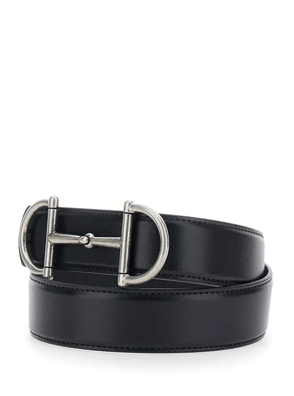 Gucci Belt With Horsebit On The Front In Leather For