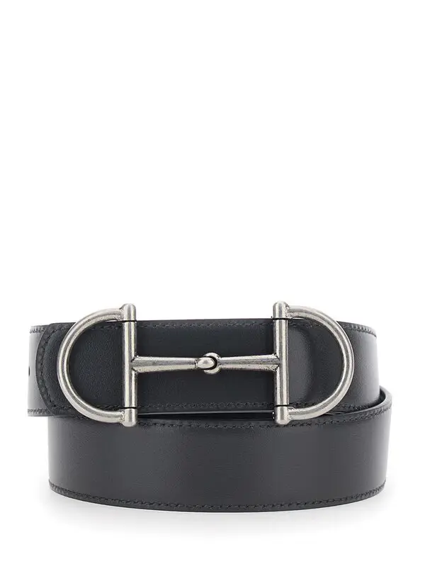 Gucci Belt With Horsebit On The Front In Leather For