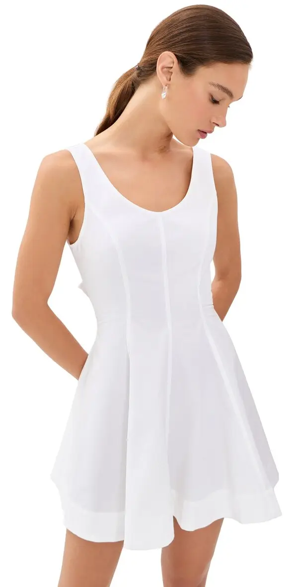 Brandon Maxwell The Poppy Mini Dress - White