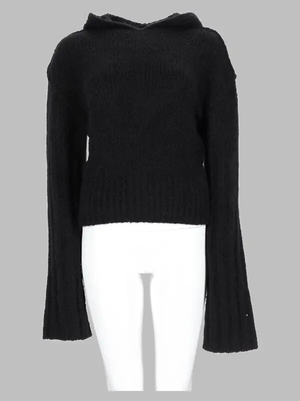 Rick Owens Cashmere And Silk Hoodie - Black
