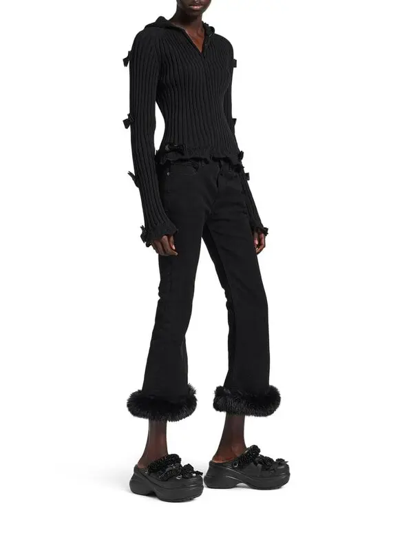 Balenciaga Crocs™ Jibbitz™ Sabot Clogs - Black