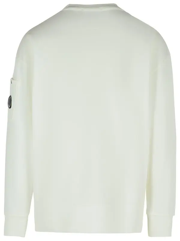 C.P. COMPANY Emerized Cotton Sweatshirt - White