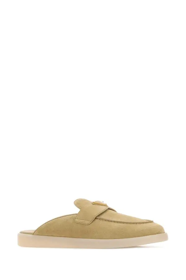 Prada Suede Slippers - Brown