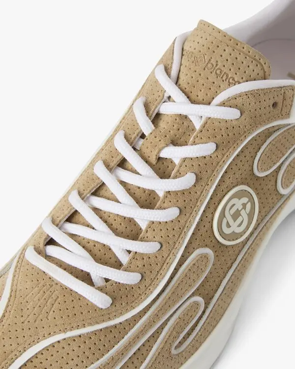 Casablanca Beige Suede Stade Sneaker
