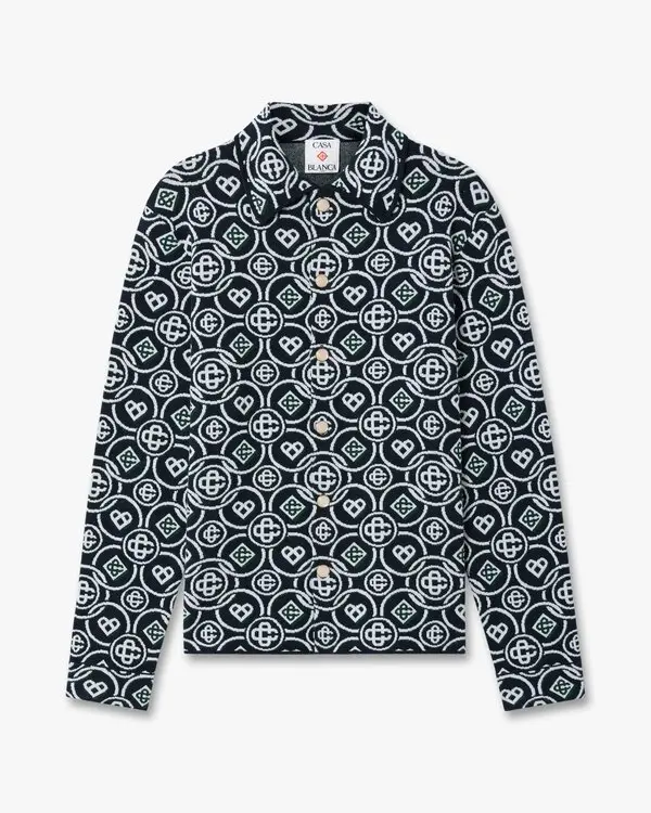 Casablanca Dark Icon Monogram Long Sleeve Shirt