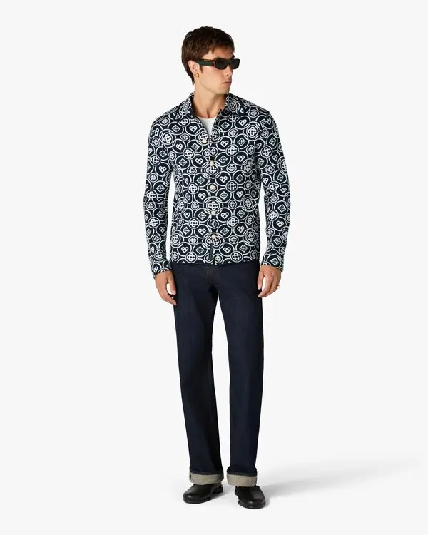 Casablanca Dark Icon Monogram Long Sleeve Shirt