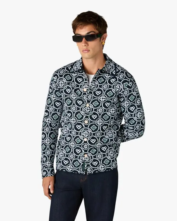 Casablanca Dark Icon Monogram Long Sleeve Shirt