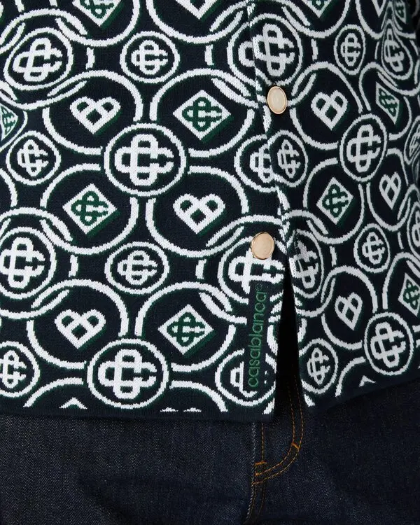 Casablanca Dark Icon Monogram Long Sleeve Shirt