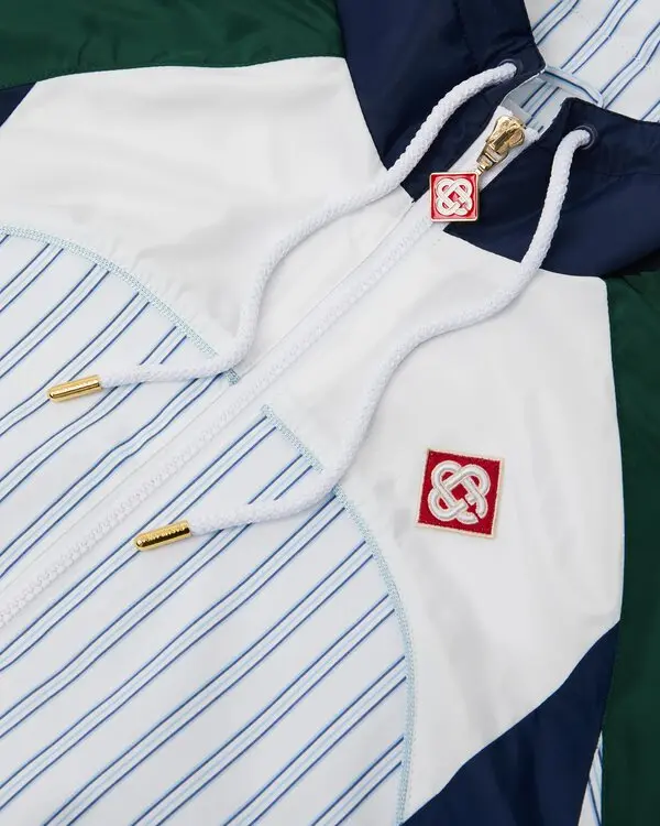 Casablanca Navy Pinstripe Panelled Track Jacket