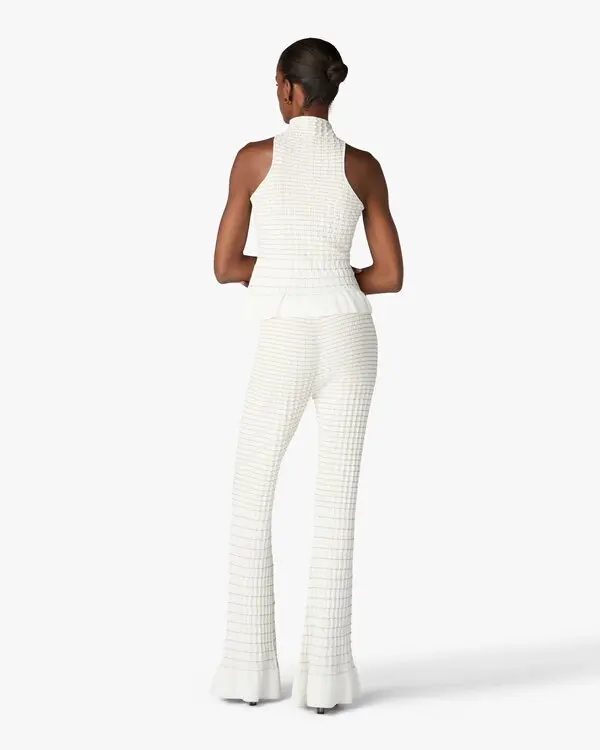 Casablanca Pleated Mosaic Flare Pants