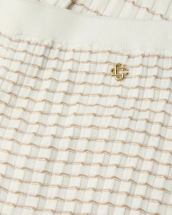 Casablanca Pleated Mosaic Flare Pants