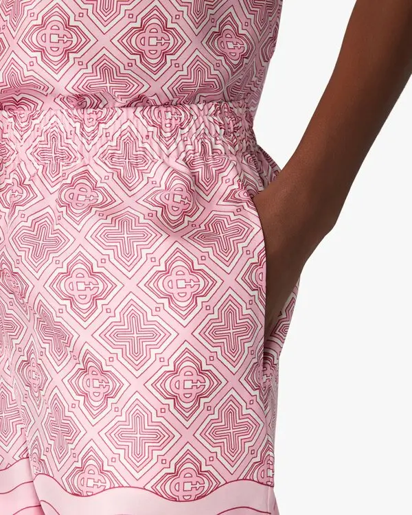 Casablanca Radiating Monogram Silk Shorts
