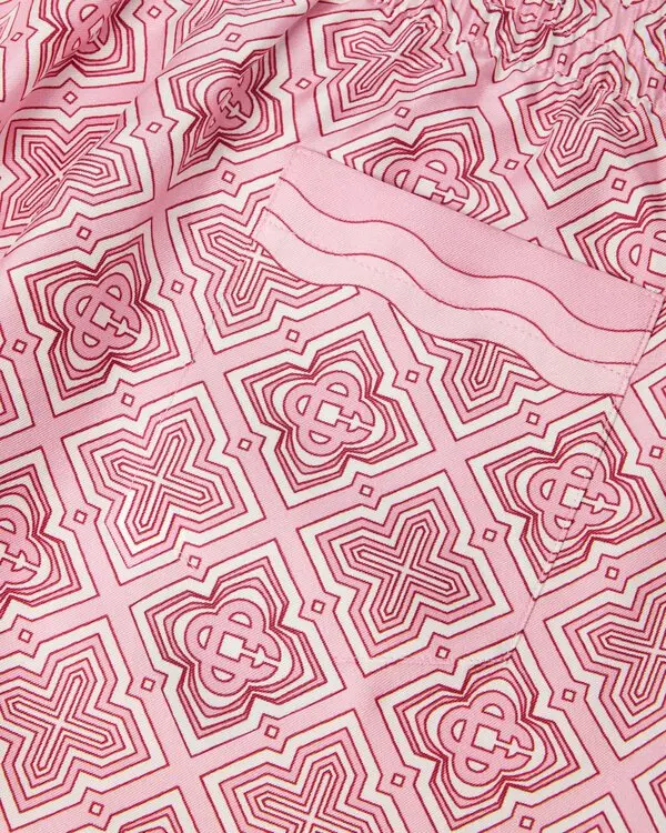 Casablanca Radiating Monogram Silk Shorts