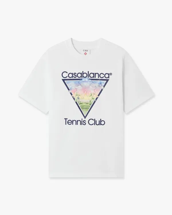 Casablanca Tennis Club Icon Short Sleeve T-shirt - White