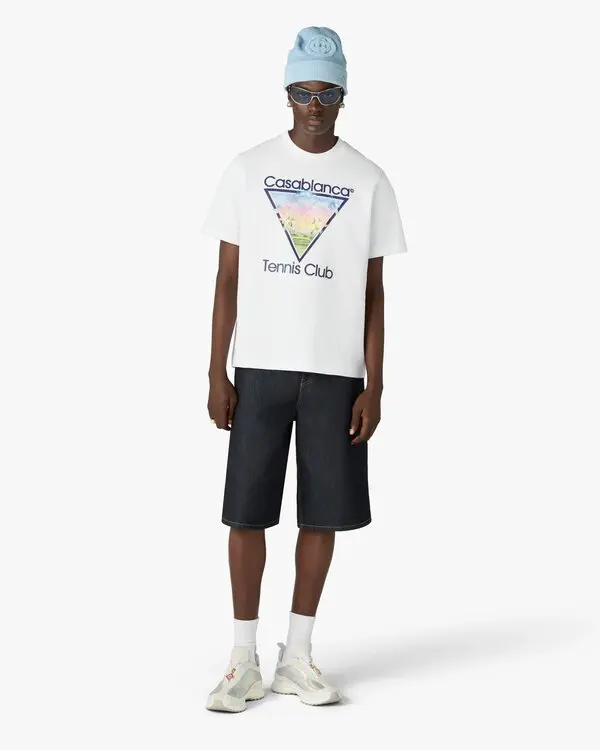 Casablanca Tennis Club Icon Short Sleeve T-shirt - White