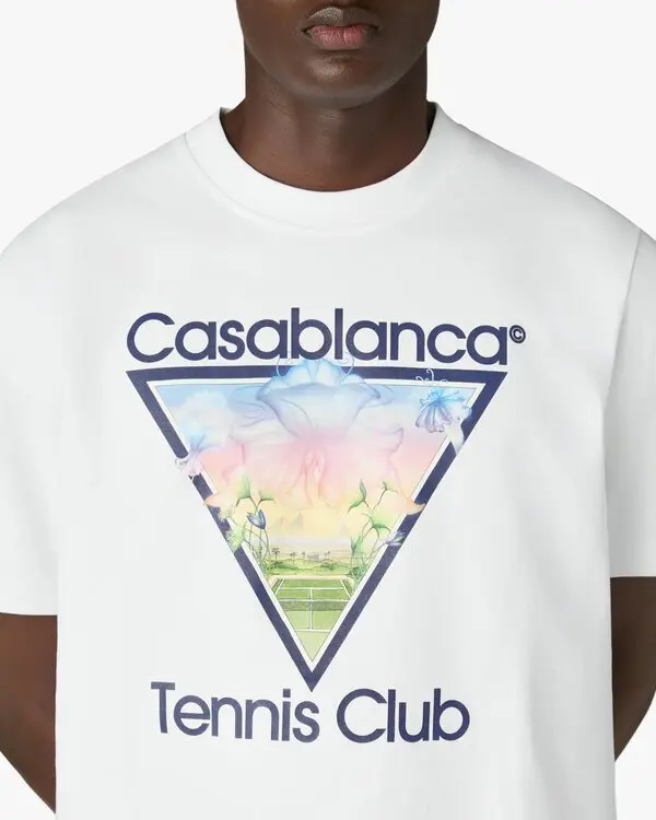 Casablanca Tennis Club Icon Short Sleeve T-shirt - White