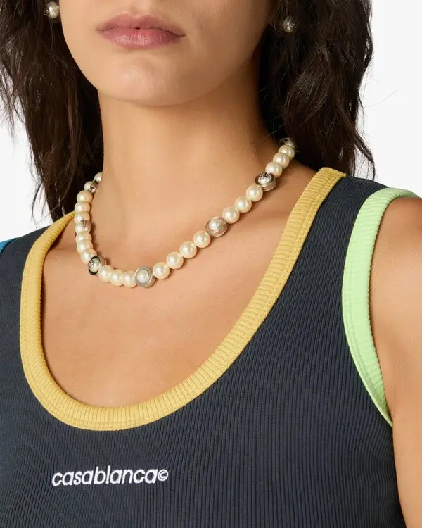 Casablanca Sci-fi Pearl Necklace By