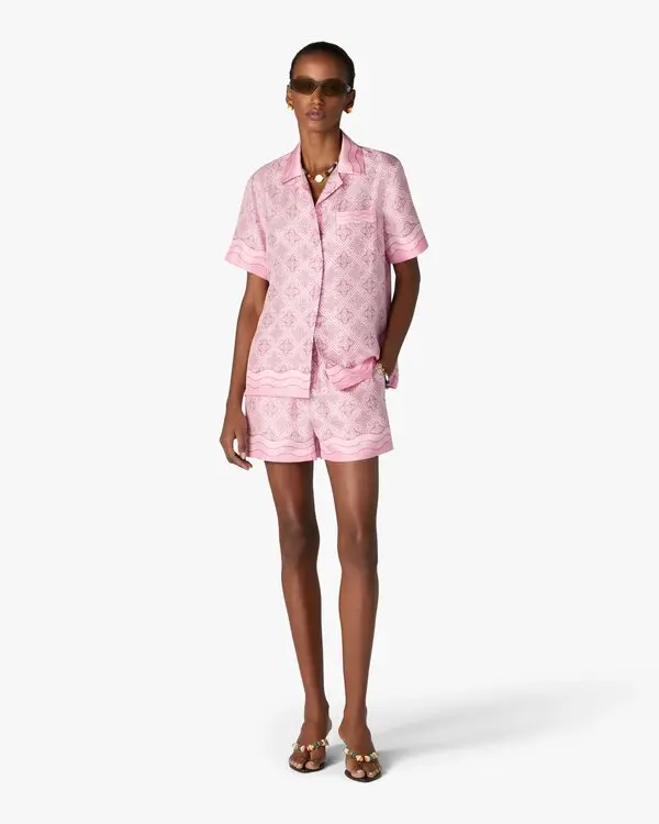 Casablanca Radiating Monogram Silk Shirt