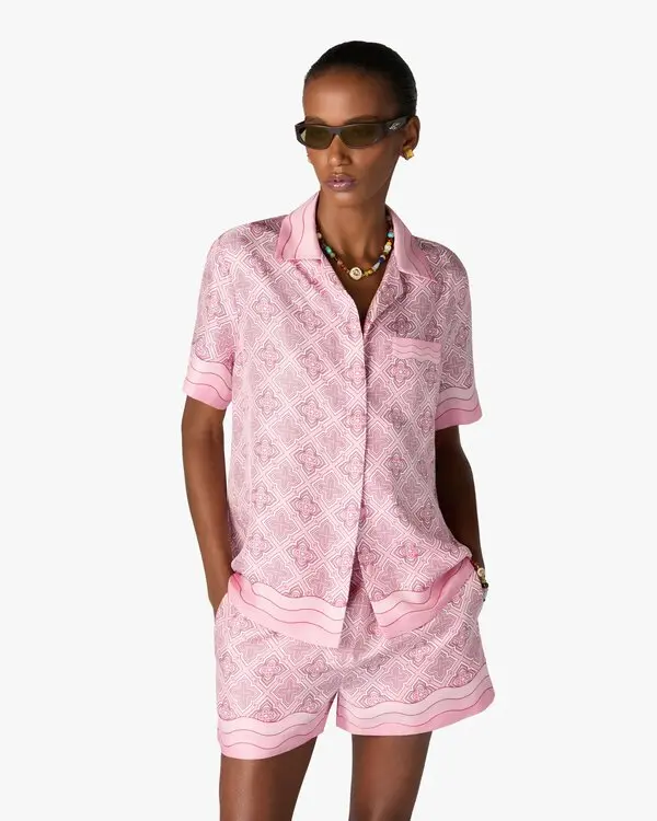 Casablanca Radiating Monogram Silk Shirt