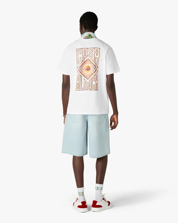 Casablanca Hermons Mirage Short Sleeve T-shirt - White