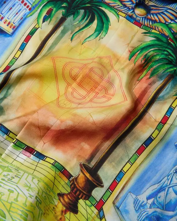 Casablanca Geometrie Sacree Long Sleeve Silk Twill Shirt - Multicolor
