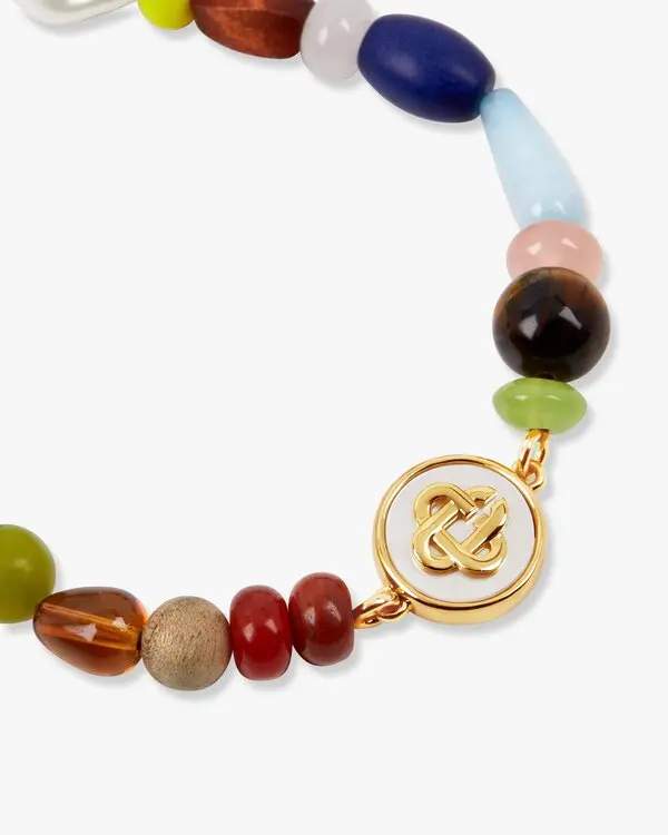 Casablanca Multi-colour Organic Stone Beaded Bracelet By