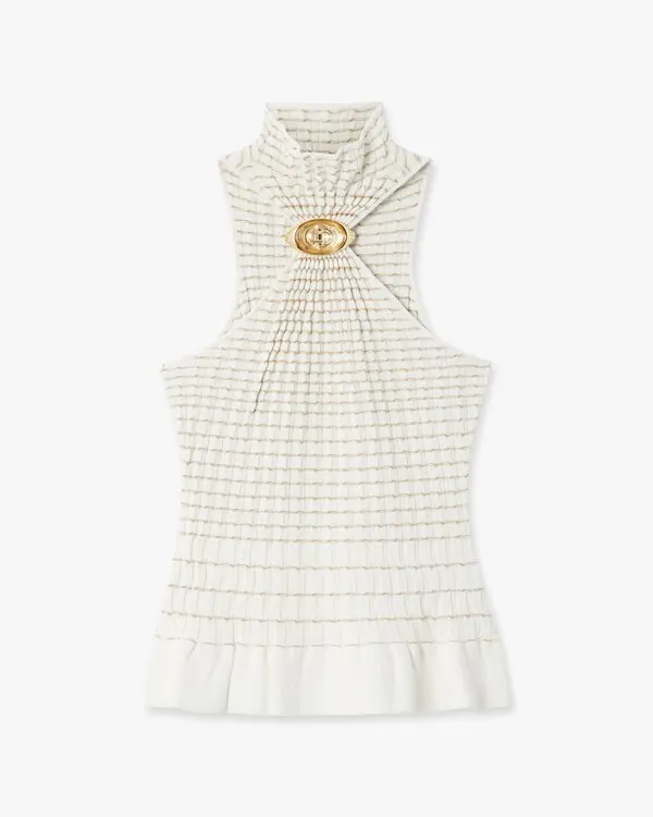 Casablanca Pleated Mosaic Top
