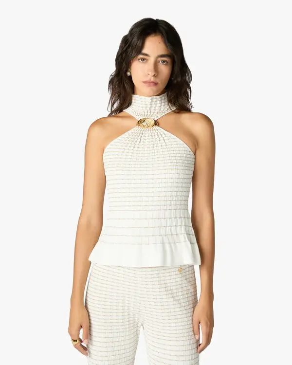Casablanca Pleated Mosaic Top