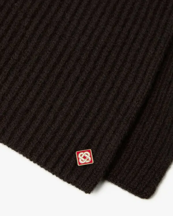 Casablanca Brown Classic Wool Scarf By