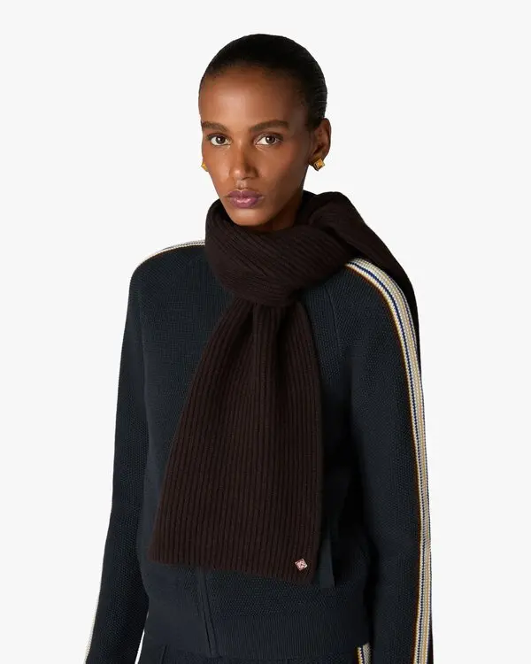 Casablanca Brown Classic Wool Scarf By