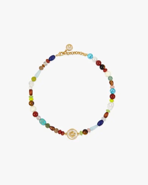 Casablanca Multi-colour Organic Stone Beaded Necklace By