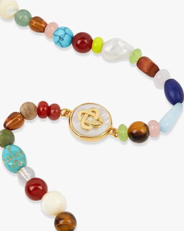 Casablanca Multi-colour Organic Stone Beaded Necklace By