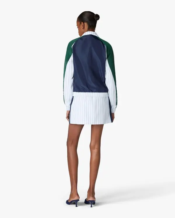Casablanca Navy Pinstripe Mini Skirt
