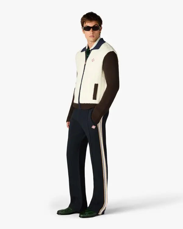 Casablanca Café Culture Wool Fleece Track Jacket