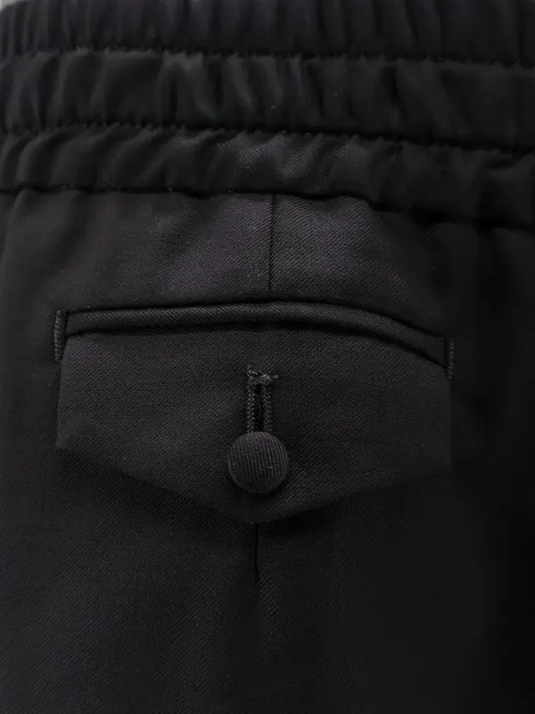 Dolce & Gabbana Virgin Wool Wide Leg Trousers