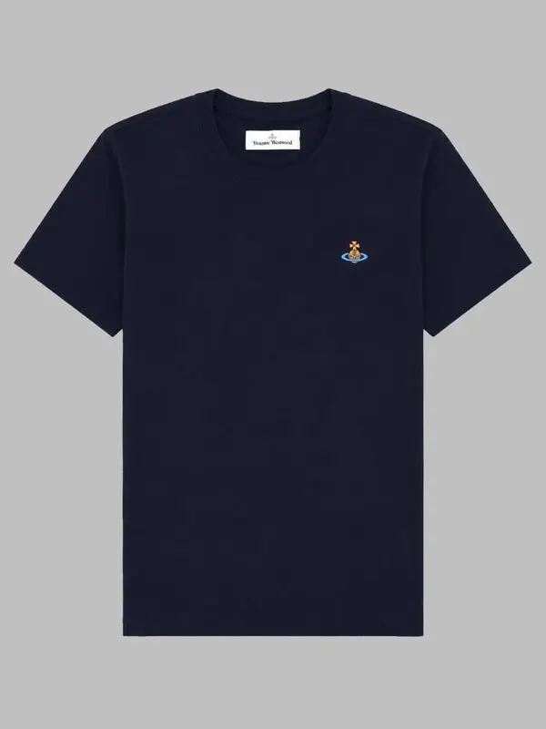 VIVIENNE WESTWOOD Cotton Embroidered T-shirt - Blue