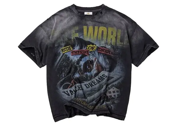 VALE FOREVER Newspaper Tee Shirt - Black