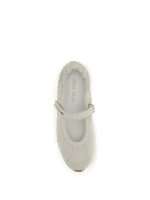 Miu Miu Plume Suede Ballerinas