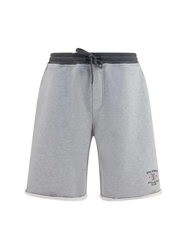 Brunello Cucinelli Cotton Drawstring Shorts - Gray