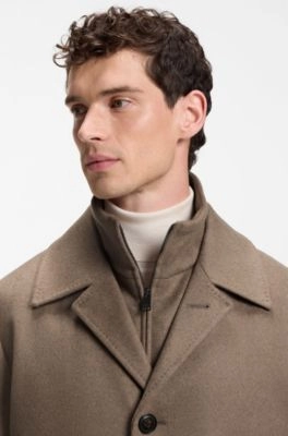 BOSS Italian Fabric Relaxed-fit Formal Coat