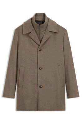 BOSS Italian Fabric Relaxed-fit Formal Coat