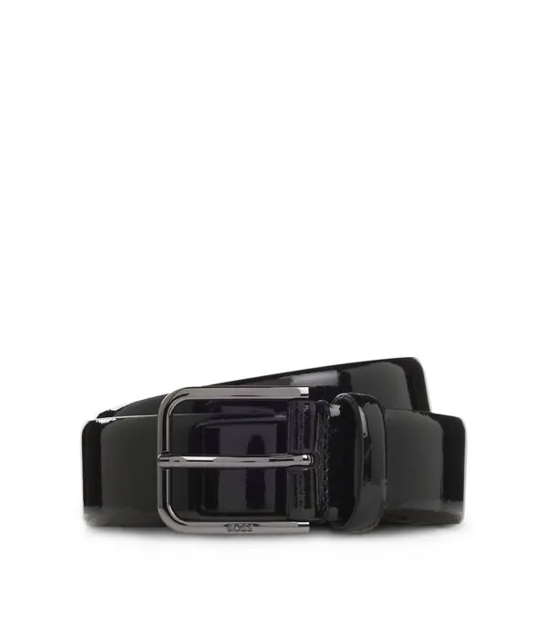 BOSS Smooth Patent Leather Belt For Formalwear